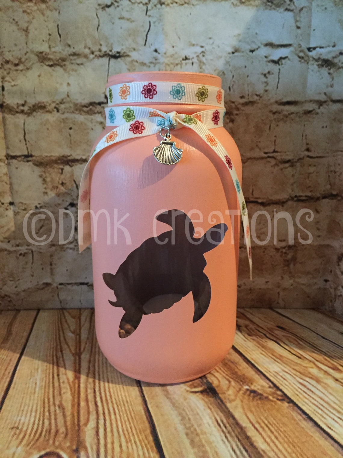 Turtle Painted Mason Jar Tea Light Candle Holder Turtle - Etsy