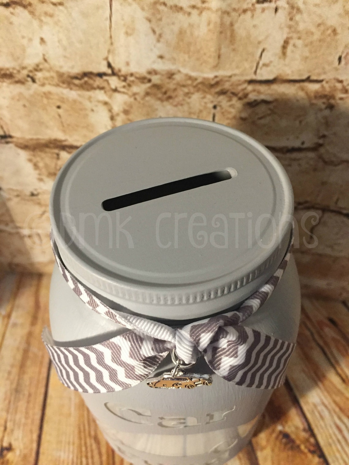 Car Fund Painted Mason Jar Bank, Car Fund, Car Fund Bank, Bank, Piggy ...