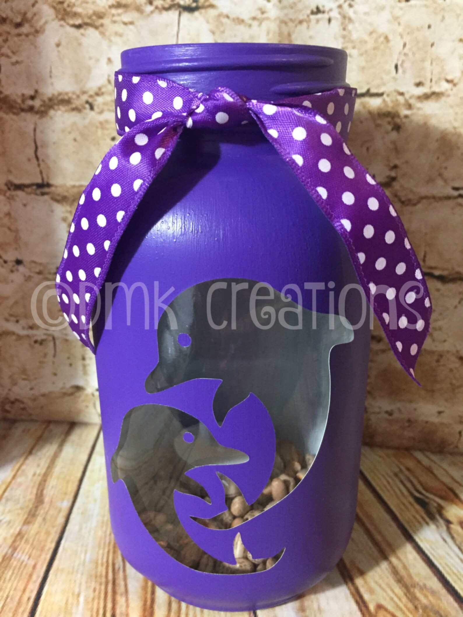 Dolphin Painted Mason Jar Tea Light Candle Holder Dolphin - Etsy