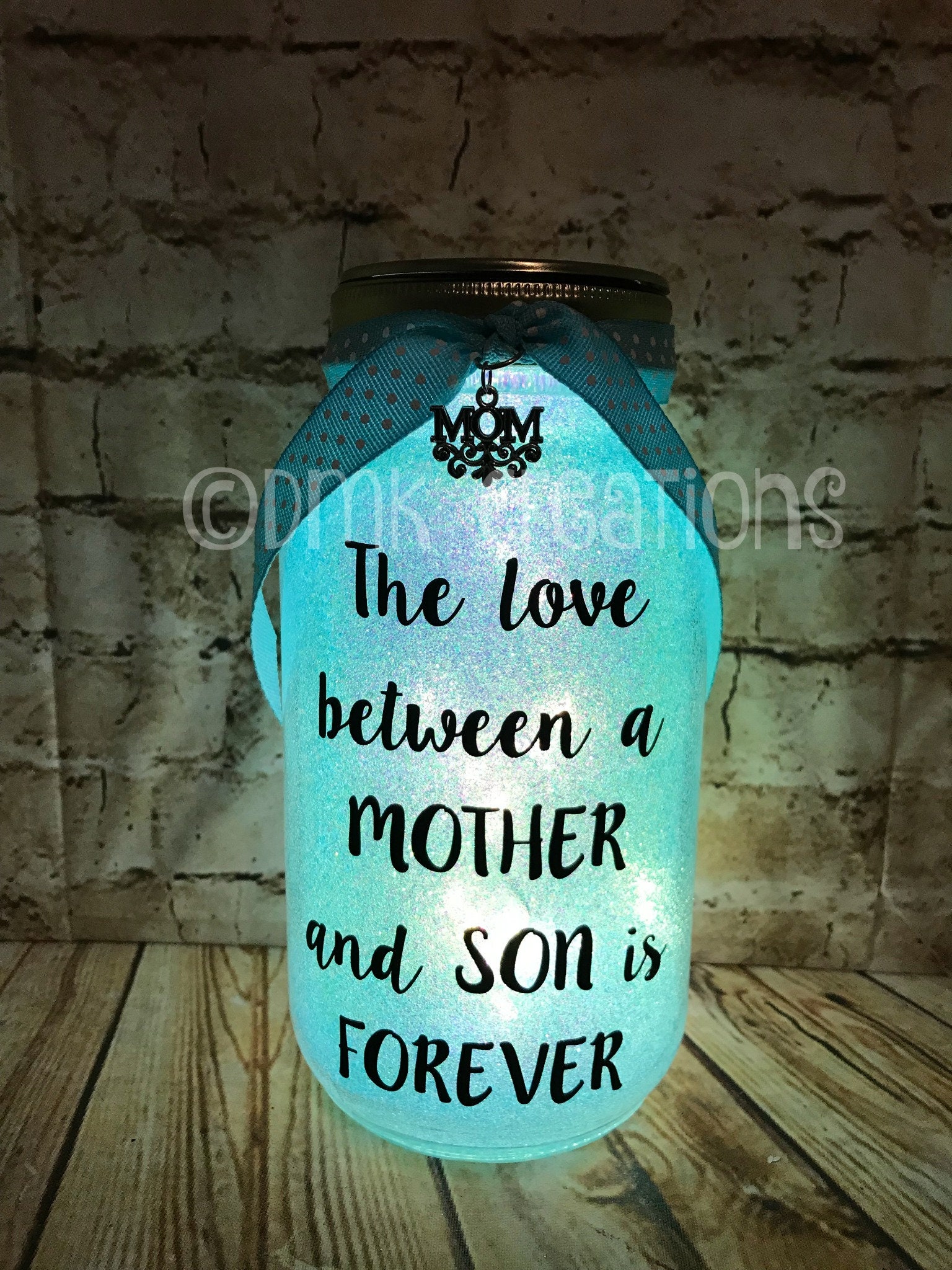 Mother Mason Jar Glitter Light, Mason Jar, Mother and Daughter, Night ...