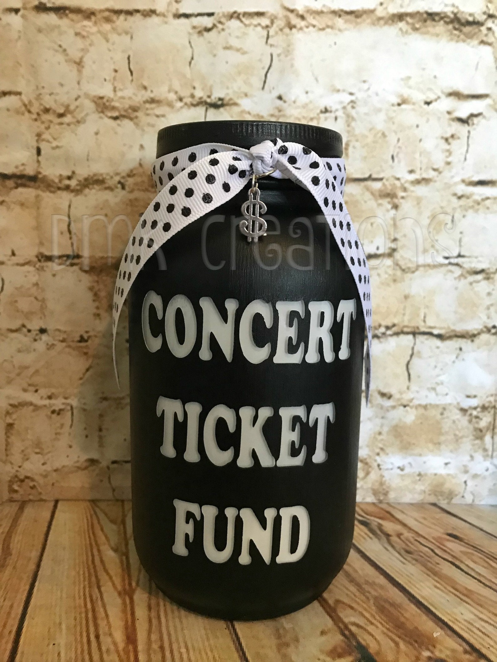 Concert Ticket Fund Painted Mason Jar, Bank, Concert Fund, Concert ...