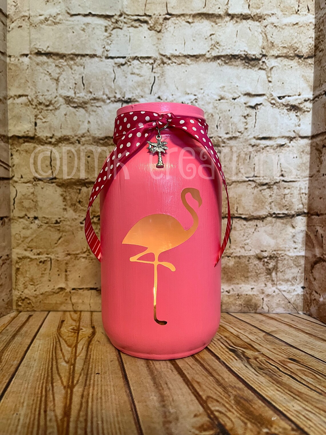 Flamingo Painted Mason Jar Tea Light Candle Holder, Flamingo, Painted ...