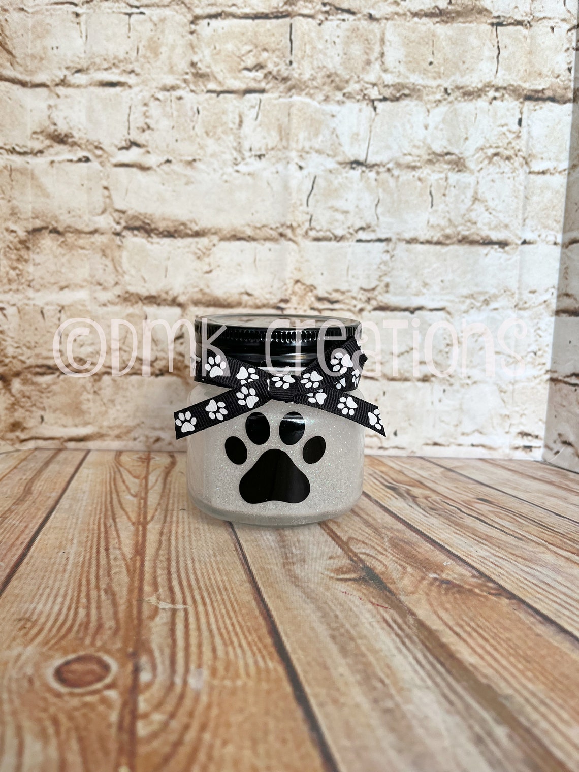 Paw Print Glitter Light Mason Jar, Mason Jar, Dog Paw Print, Cat Paw ...