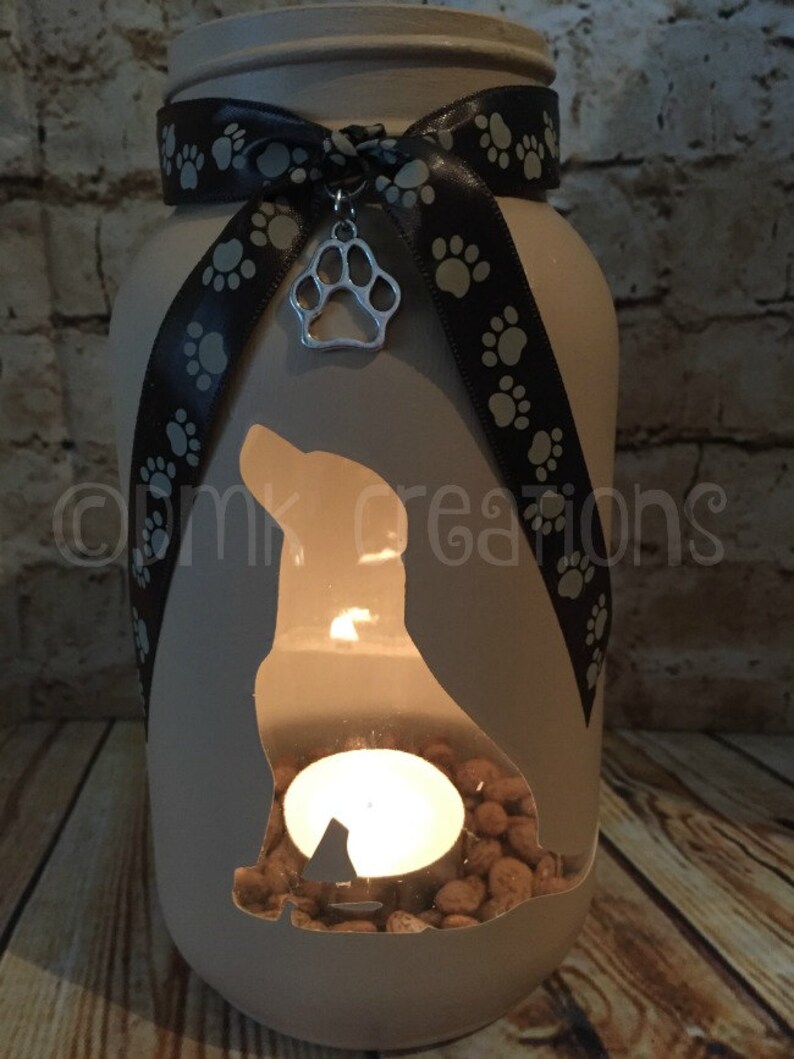 Labrador Retriever Mason Jar Tea Light Candle Holder, Lab, Dog, Tea ...