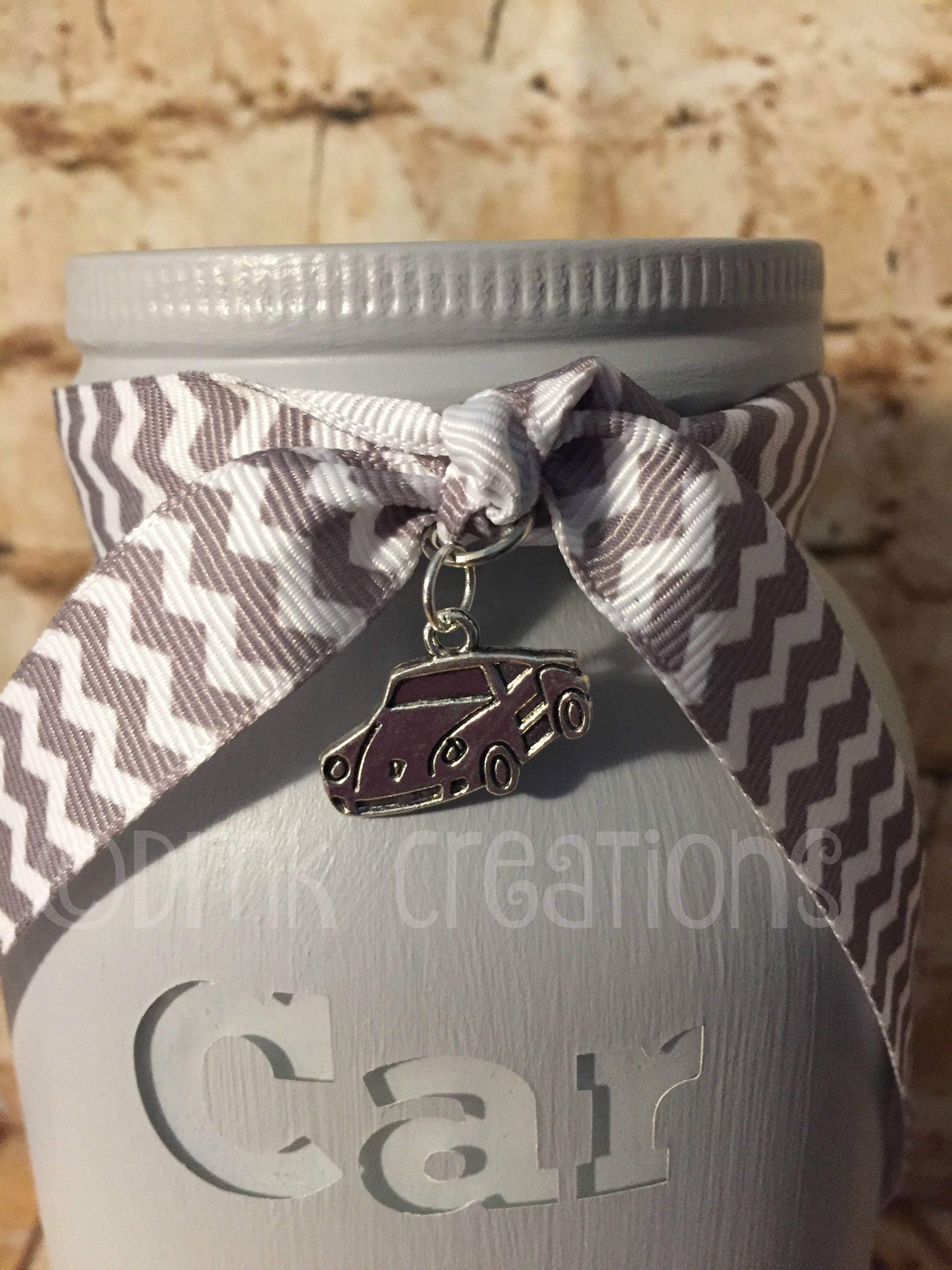 Car Fund Painted Mason Jar Bank, Car Fund, Car Fund Bank, Bank, Piggy ...