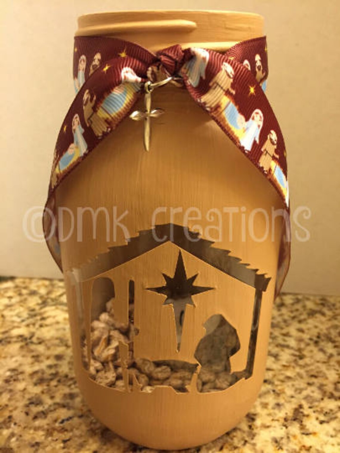 Nativity Scene Painted Mason Jar Tea Light Candle Holder | Etsy