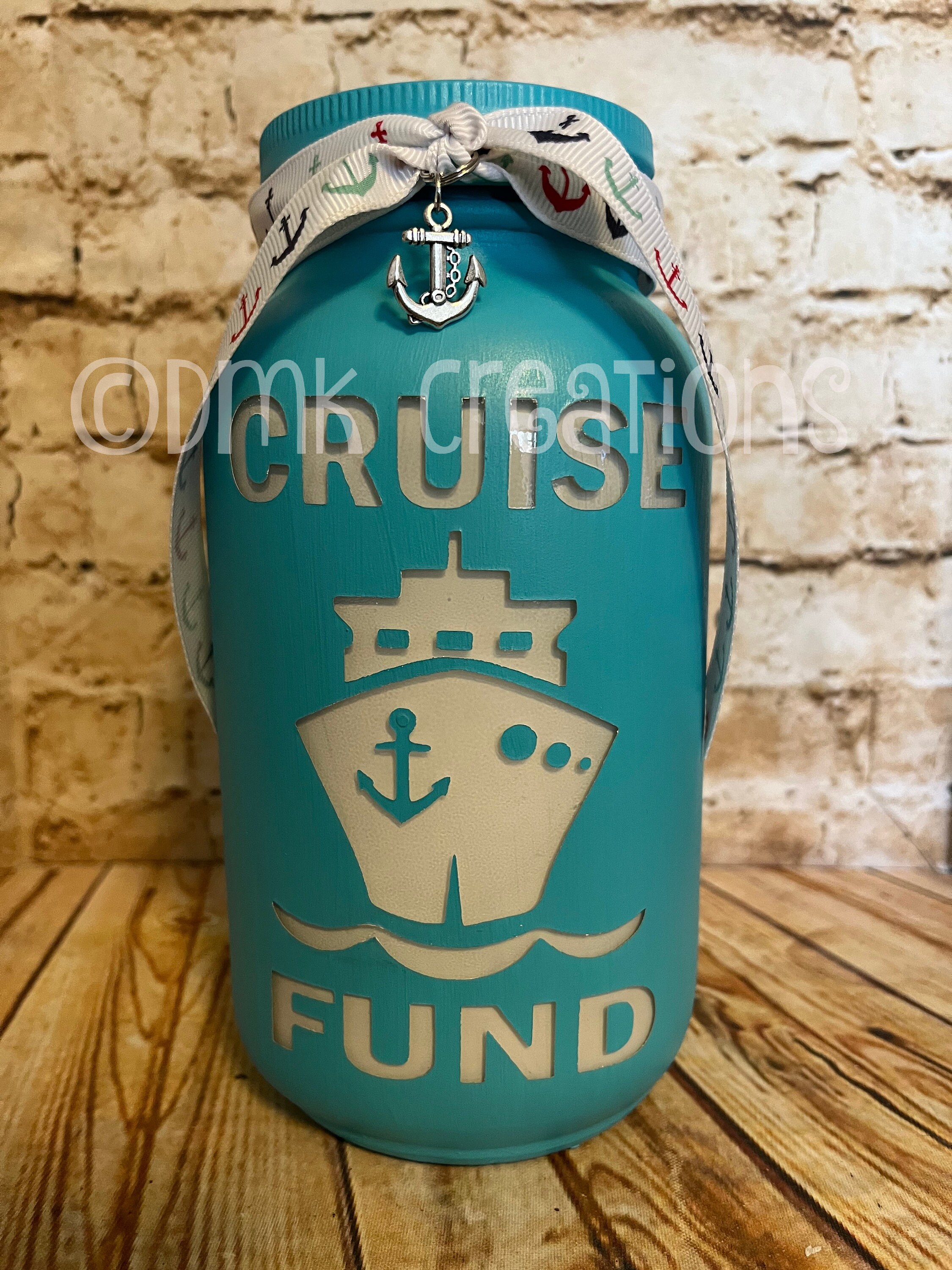 Cruise Fund Painted Mason Jar Bank Fund Jar Cruise Bank | Etsy