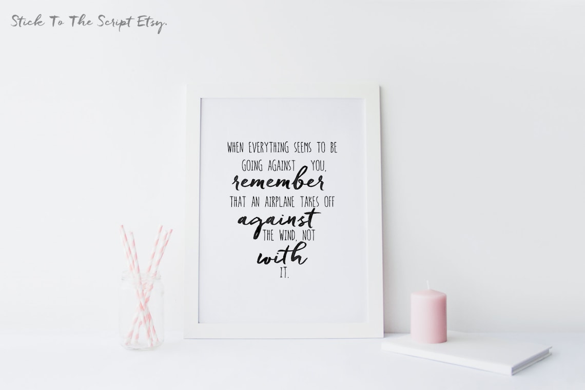 Inspirational Print Printable Quote Wall Art Motivational - Etsy