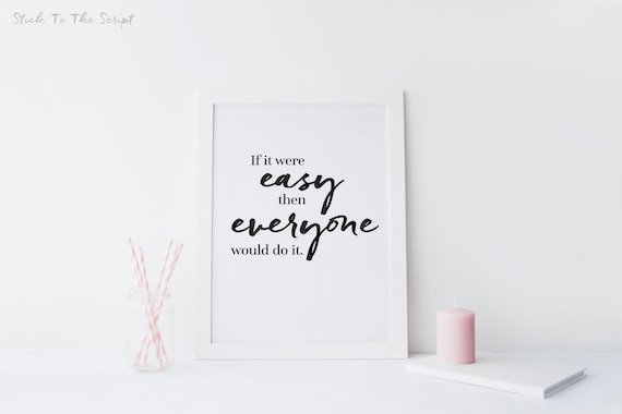 Inspirational Print Printable Quote Wall Art Motivational | Etsy