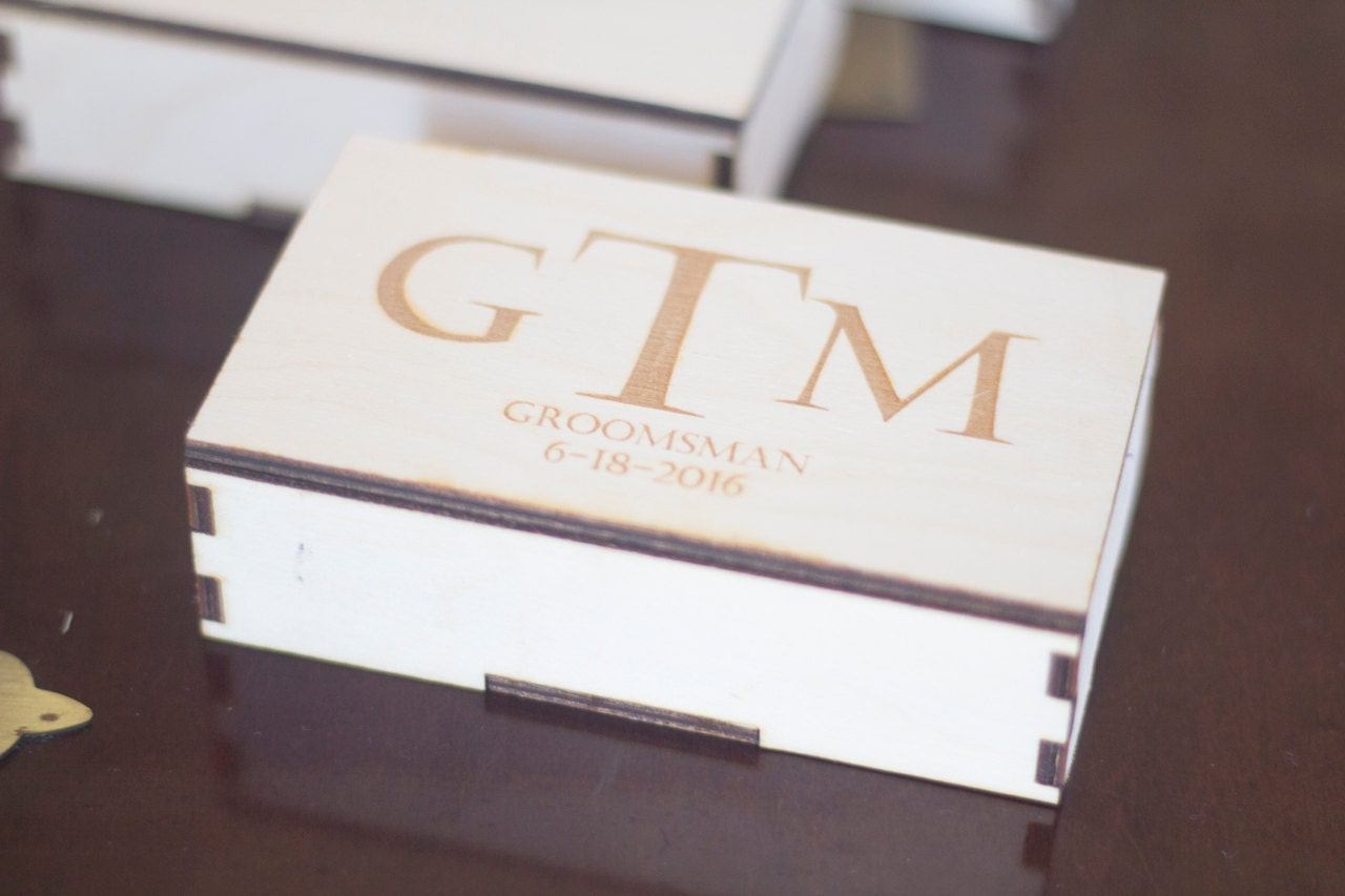 Personalized Groomsmen Box Gift Box Hand Made Wooden Gift | Etsy
