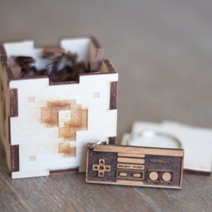 Geek Gift Retro 8 Bit Gamer Keychain Gift for Him, Men's Personalized ...