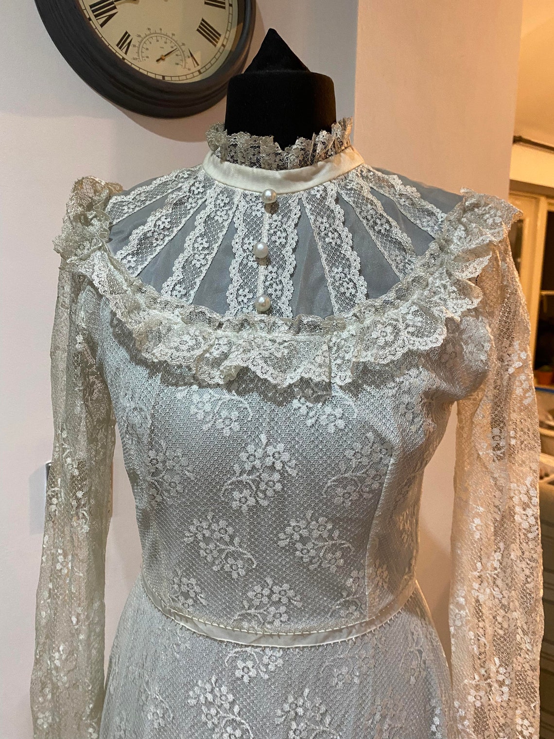 1970s Edwardian Revival / Gunne Sax Style Wedding Dress - Etsy