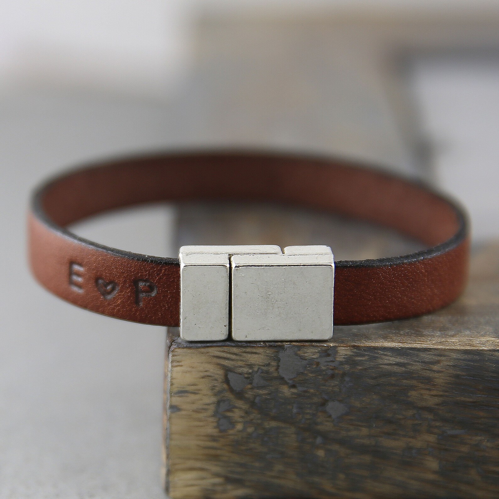 Personalized Leather Bracelet for Men Mens Custom Bracelet | Etsy