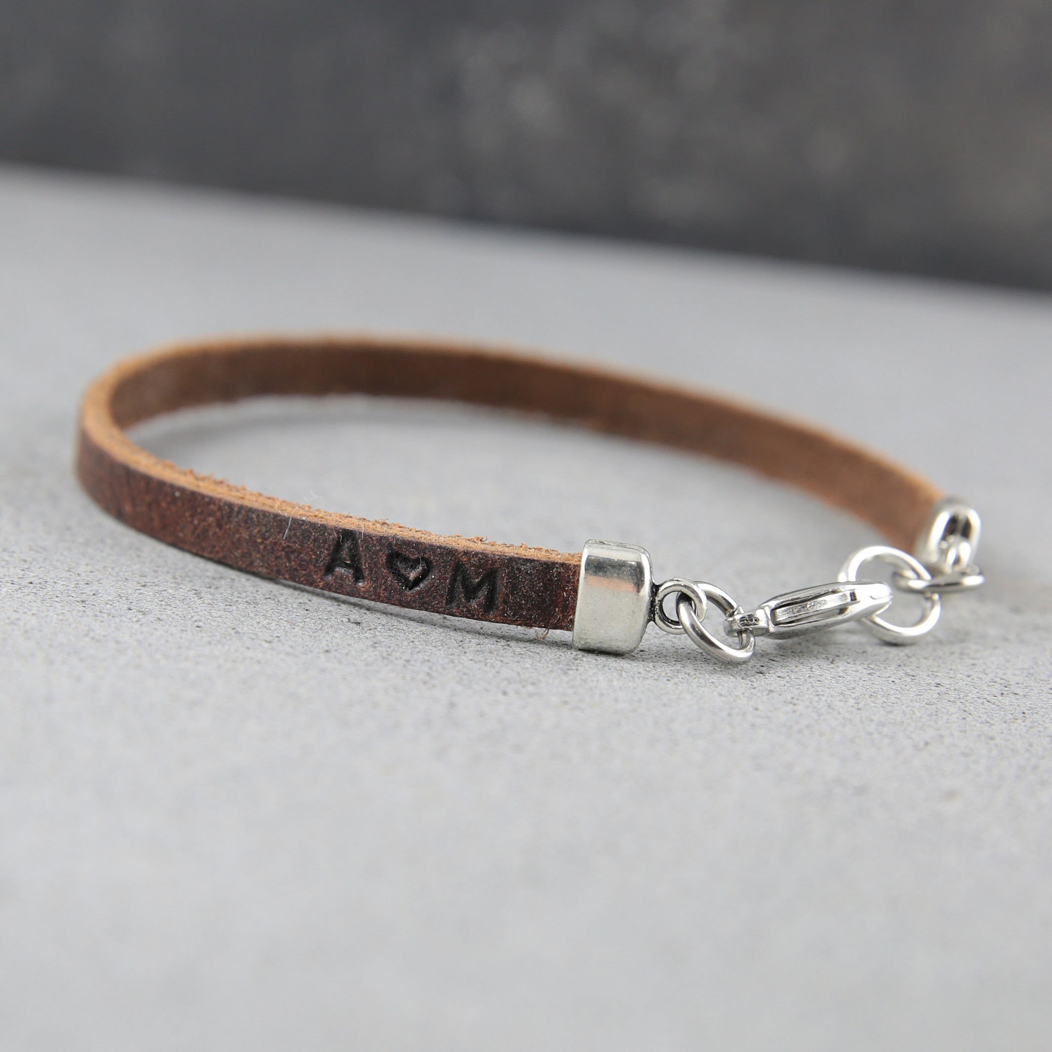 Personalized Leather Bracelet for Men, Custom Mens Leather Bracelet ...