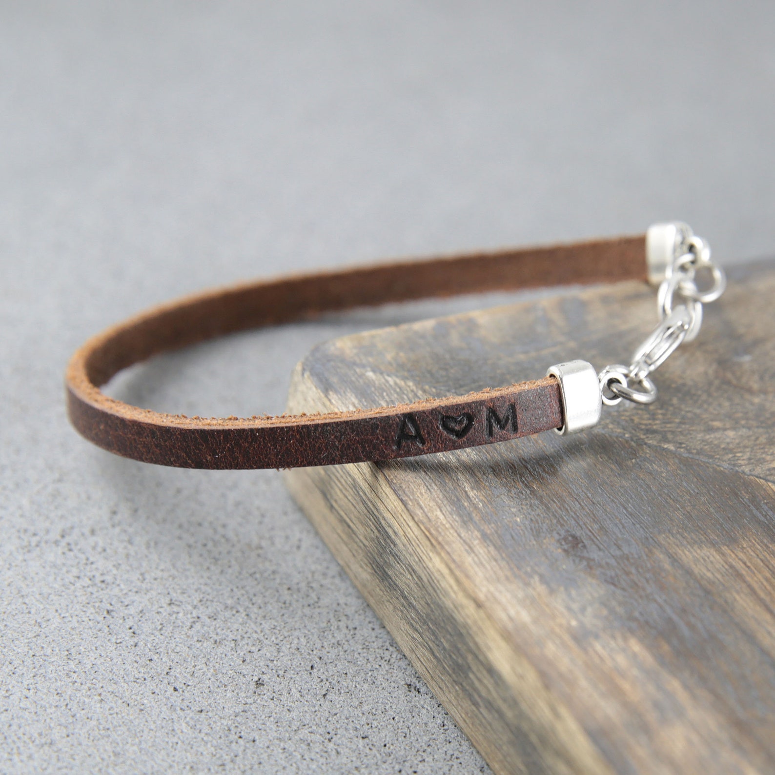 Personalized Leather Bracelet for Men, Custom Mens Leather Bracelet ...
