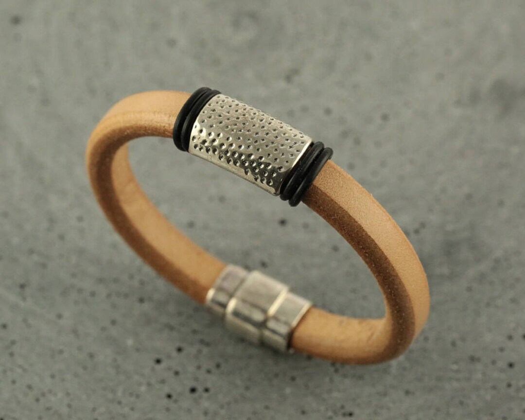 Men's Regaliz Leather Bracelet/men's Natural Leather Bracelet/regaliz ...