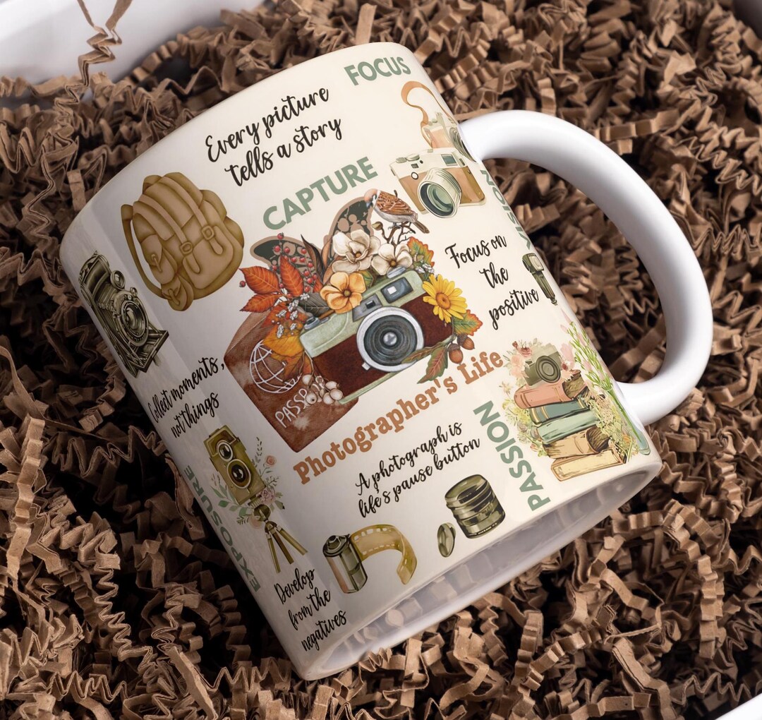 Photographer's Life Mug Wrap Around Digital Mug Designs, Sublimation ...
