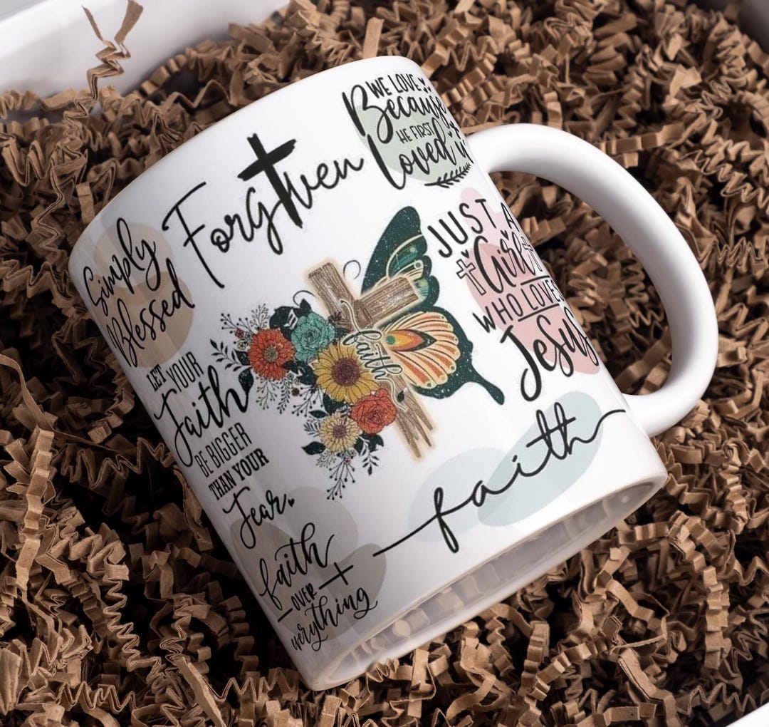 Faith, Forgiven Mug Wrap Around Digital Mug Designs, 11oz & 15oz ...