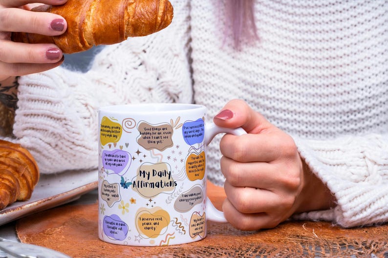 My Daily Affirmations Mug Wrap Around Digital Mug Designs, 11oz & 15oz ...