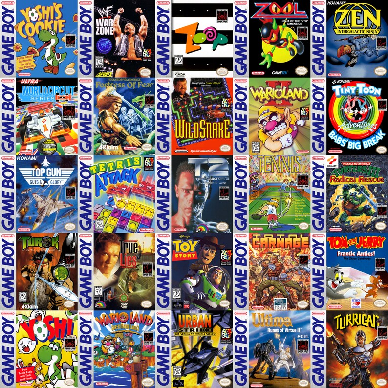 500 Digital Gameboy Box Art Front Cover, Cool, Nostalgic, Digital ...