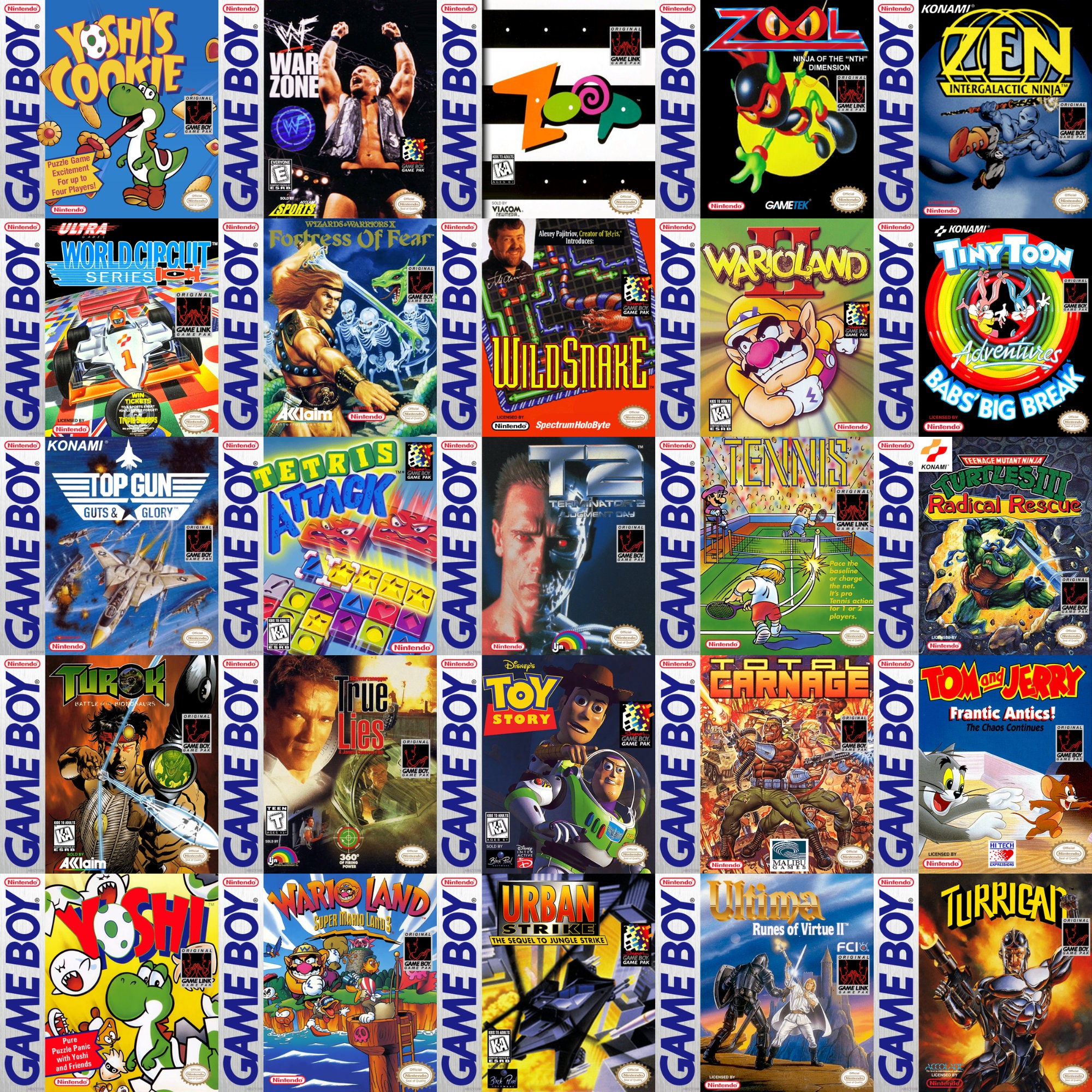 500 Digital Gameboy Box Art Front Cover, Cool, Nostalgic, Digital ...