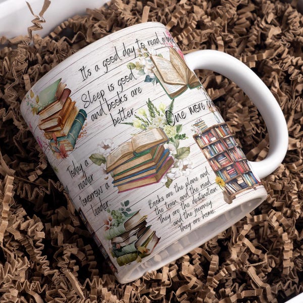 Bookworm Mug - Etsy