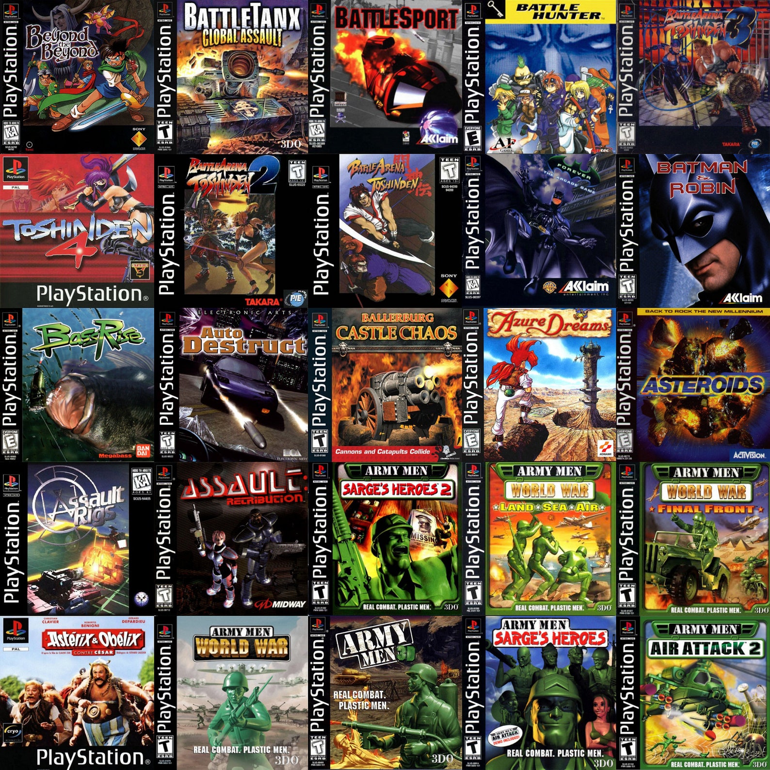 1300 Vintage PS1 Game Covers, Digital Clipart, CD Covers, Classic PS1 ...
