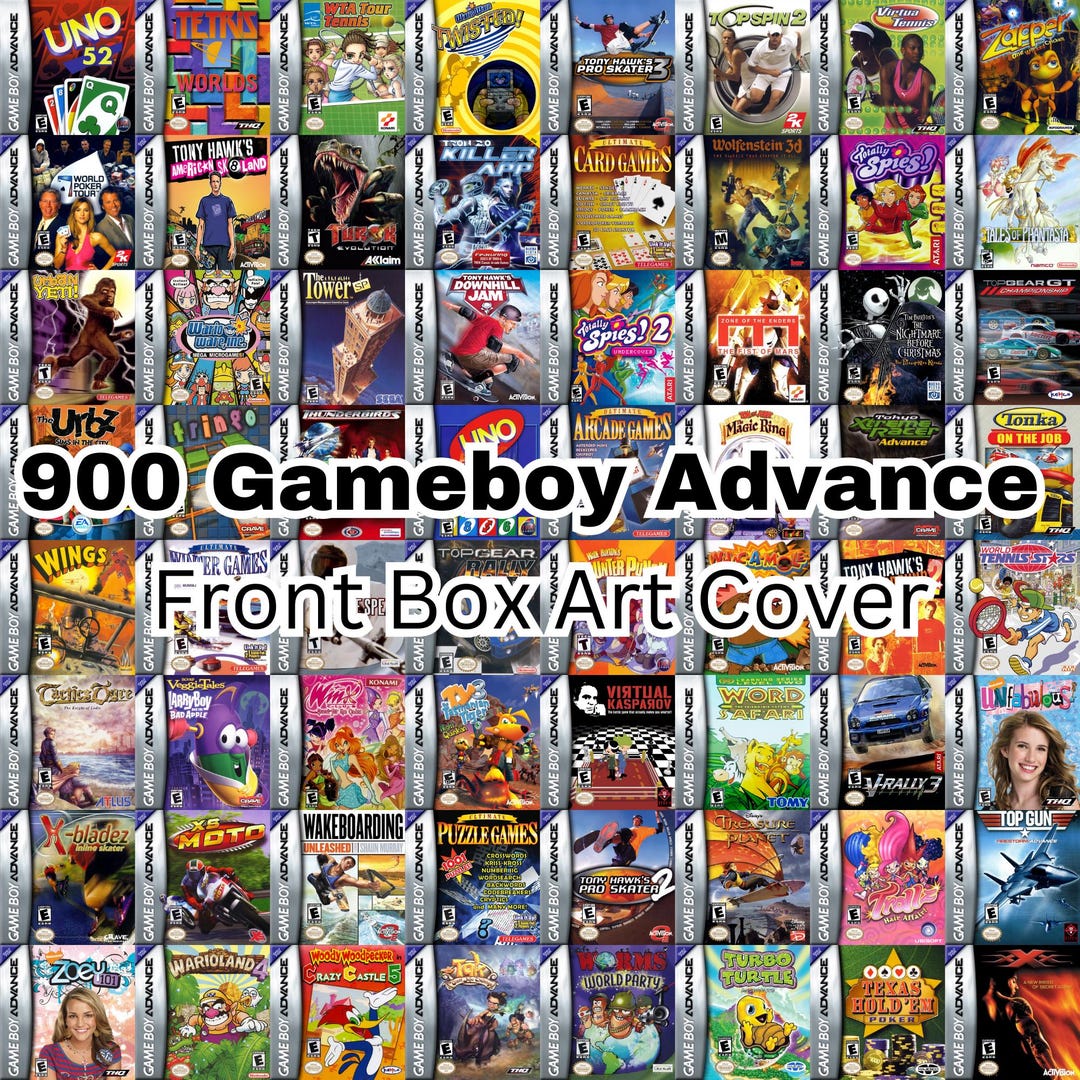 900 Classic Gameboy Advance Game Covers, Digital Clipart, Box Covers ...