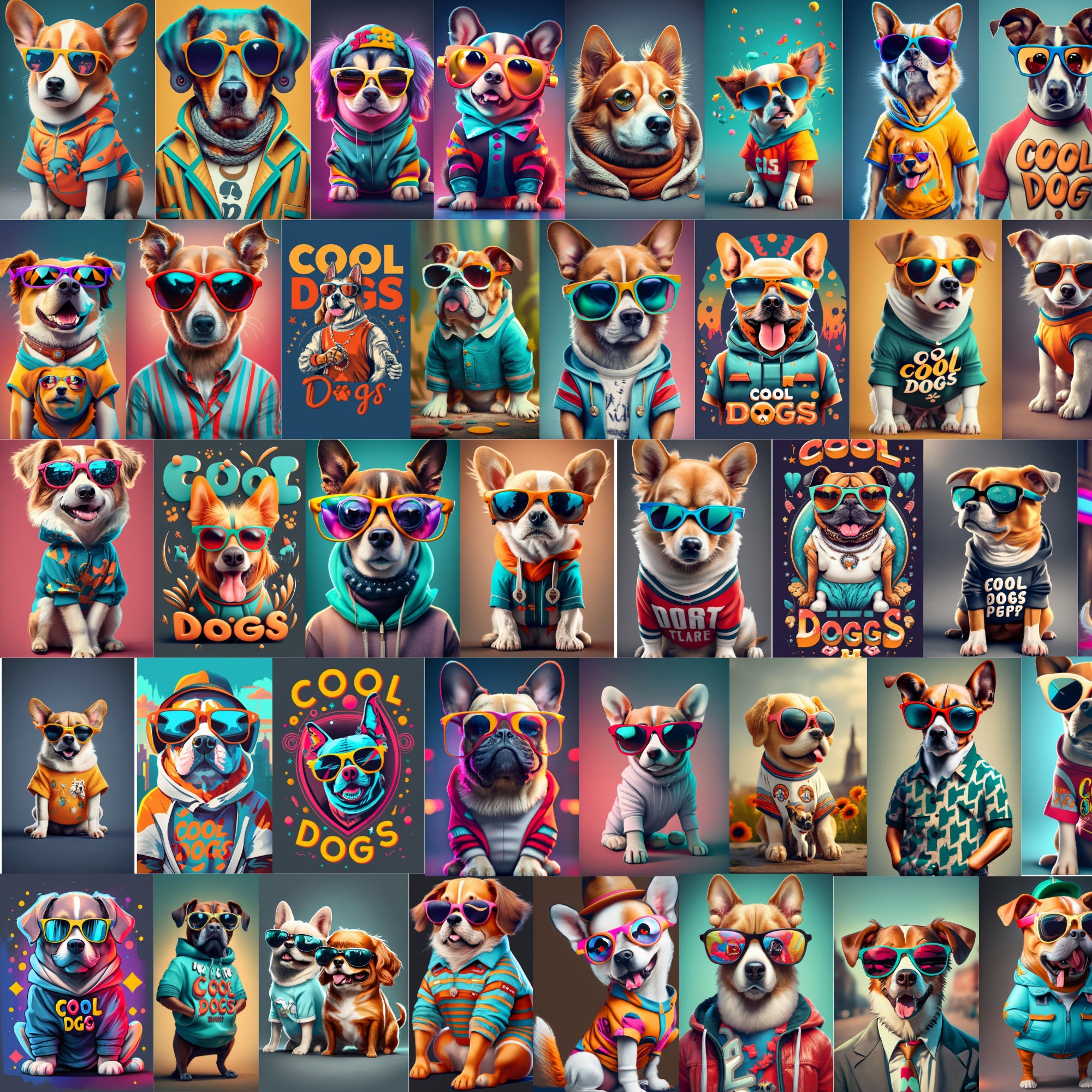 500+ Cool Dogs Designs, High Quality, Sublimation, T-shirt, Mugs, DTF ...