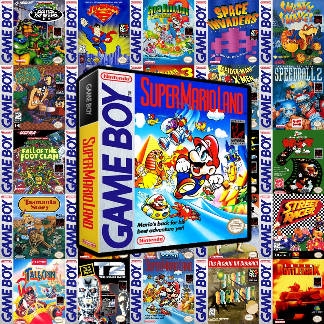 500 Digital Gameboy Box Art Front Cover, Cool, Nostalgic, Digital ...