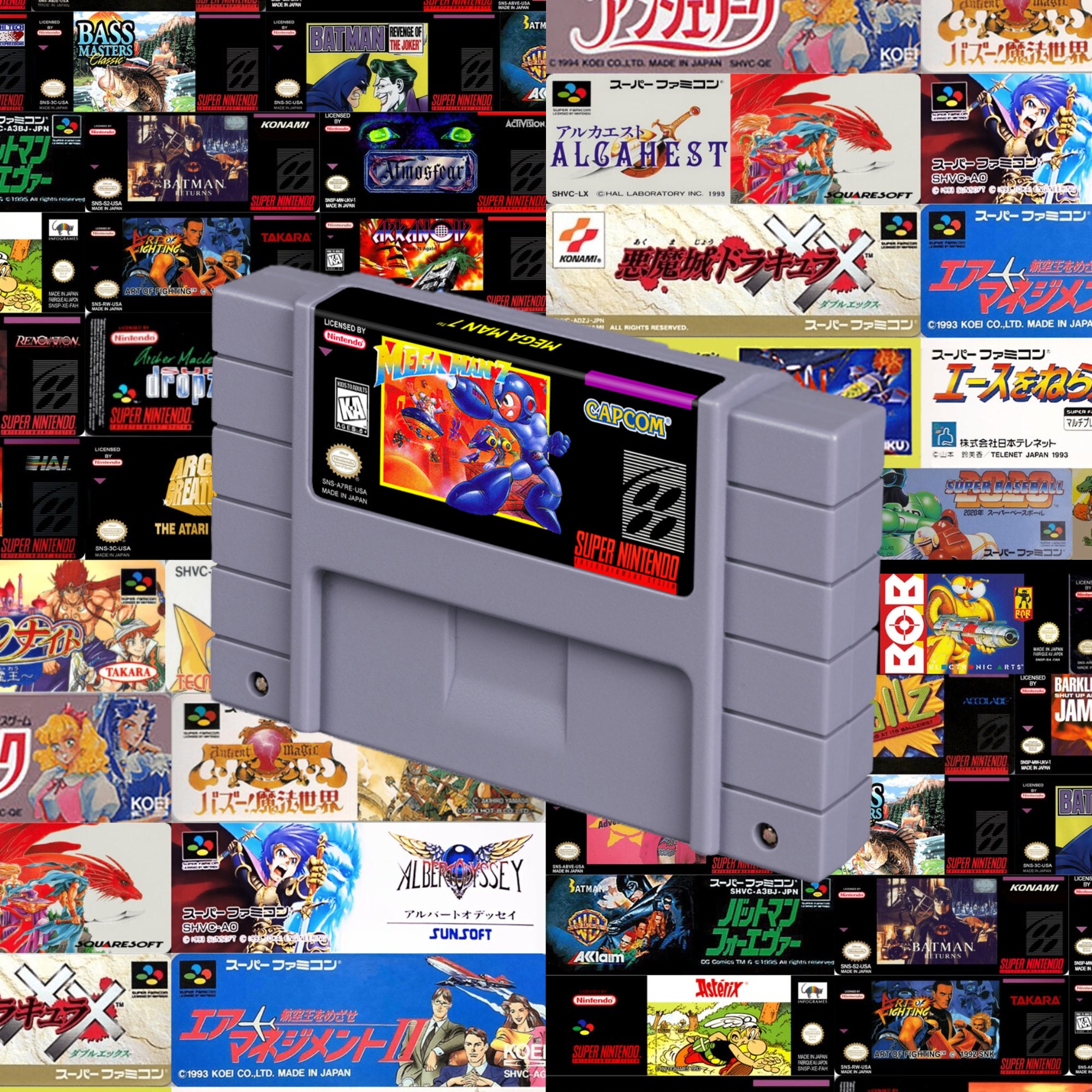 3000 SNES Game Labels Logo, Digital Clipart, PNG, Art Projects, Wall ...