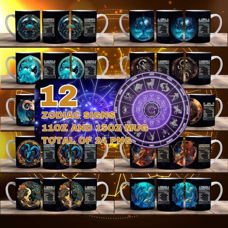 Zodiac Mugs - Etsy