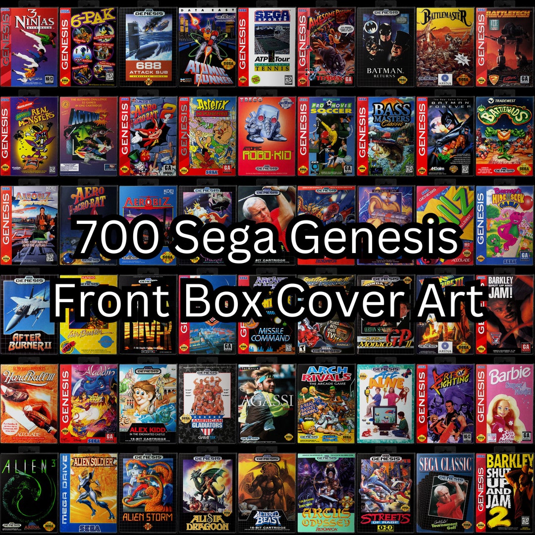 700 Sega Genesis Front Box Game Covers, Digital Clipart, Box Covers ...