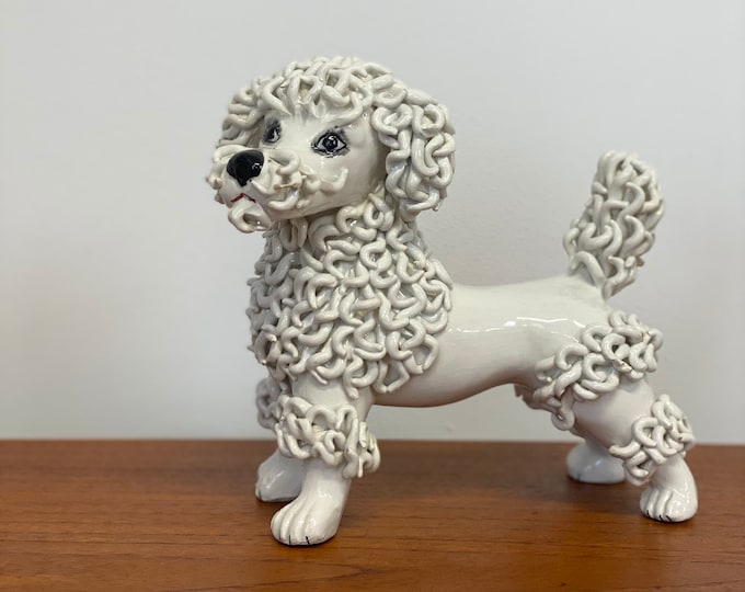 Vintage Porcelain Noodle Poodle - Made in Italy - White Porcelain ...
