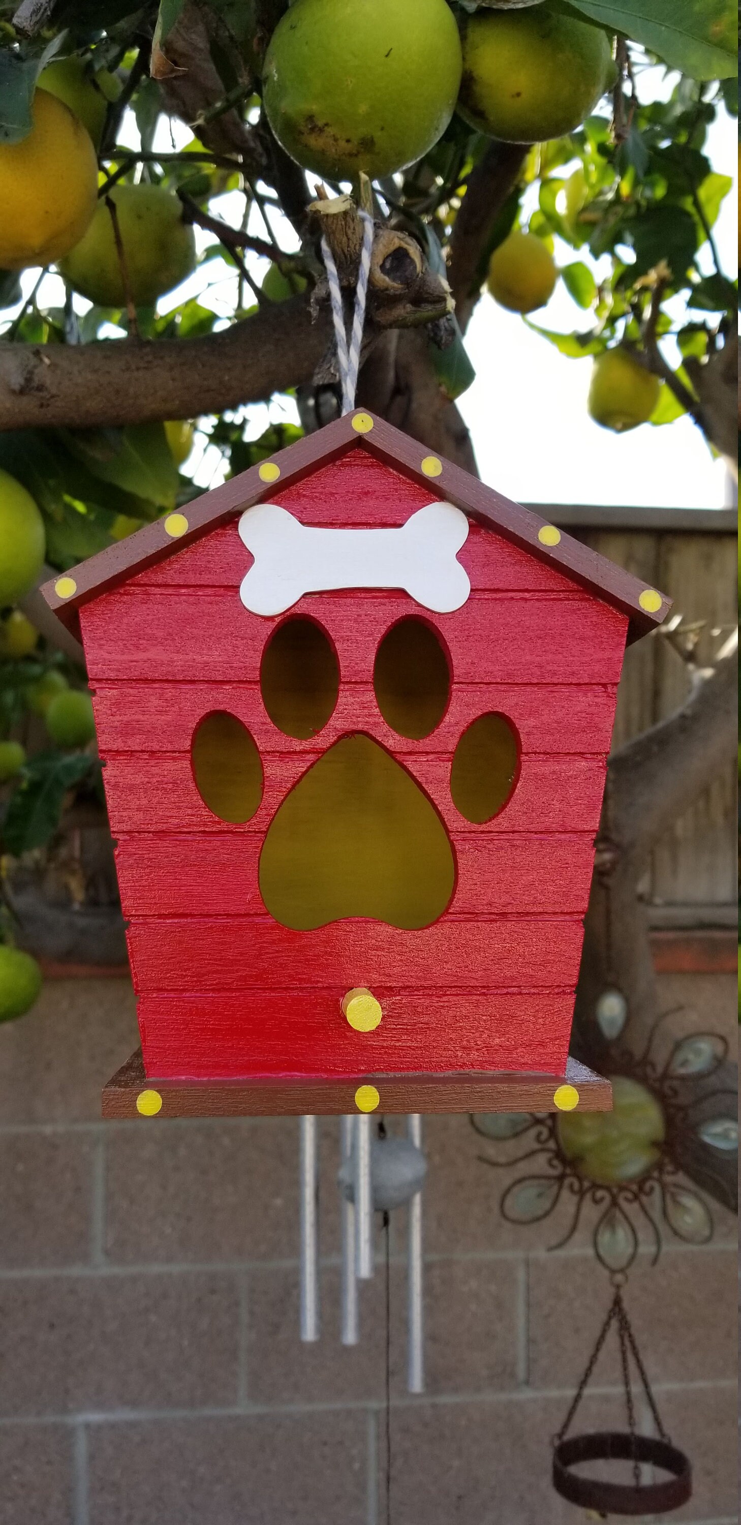 Paw Print Dog House Bird House - Etsy