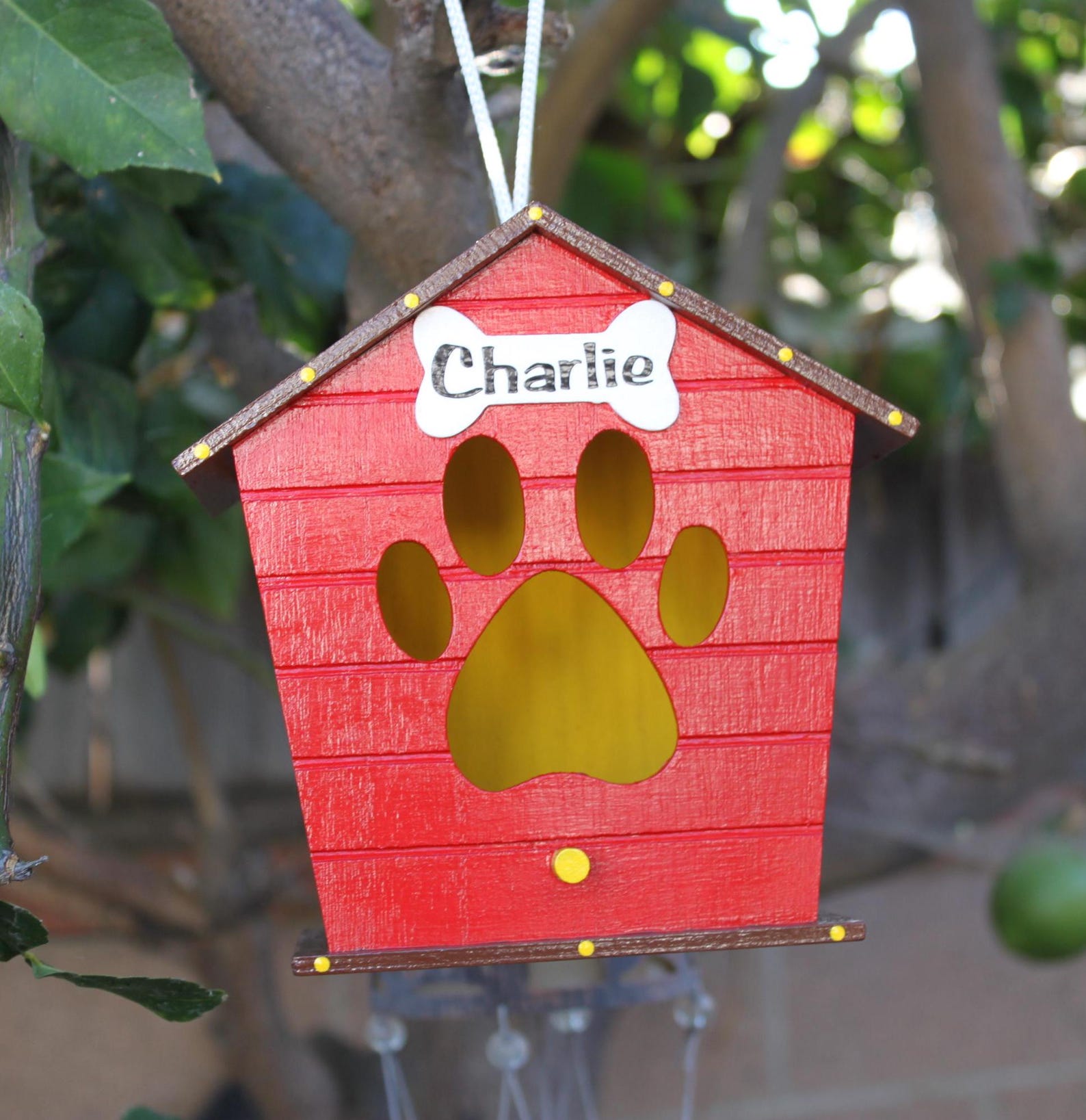 Paw Print Dog House Bird House - Etsy