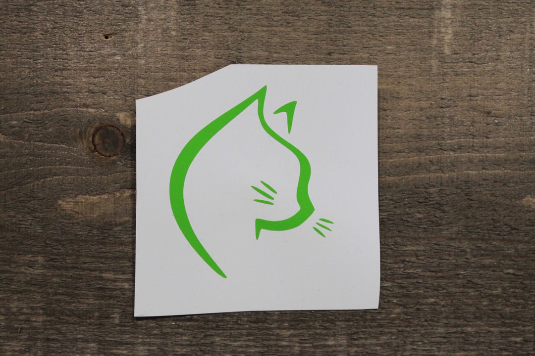 Kitty Cat Profile Vinyl Decal - Etsy