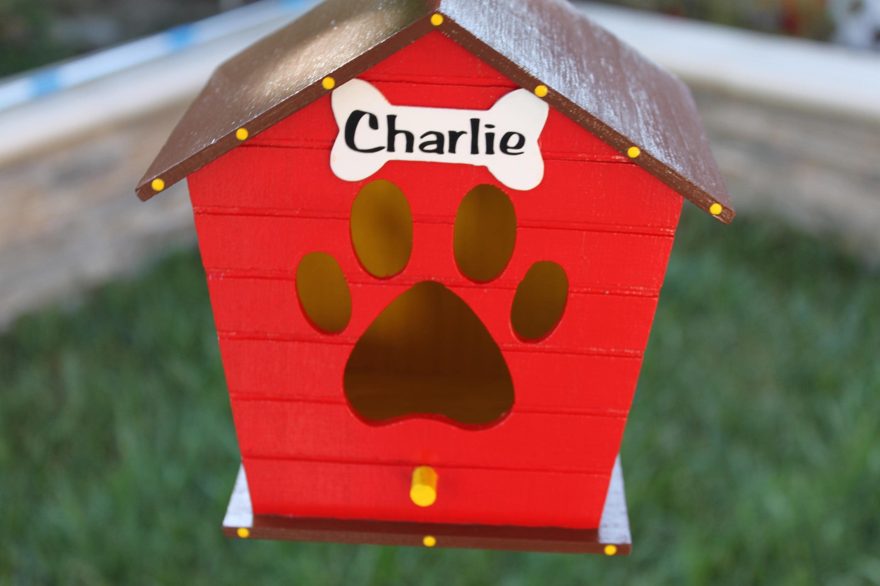 Paw Print Dog House Bird House - Etsy