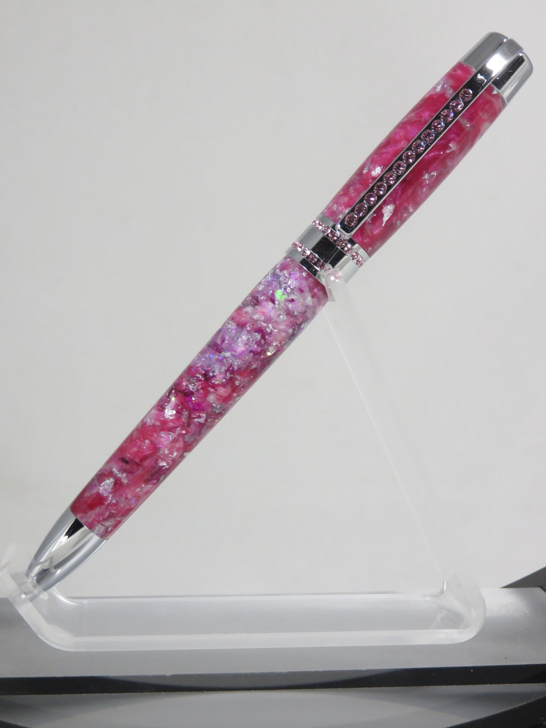 Ballpoint Twist Pen, princess Style in Pinks and Sparkly Flecks of ...