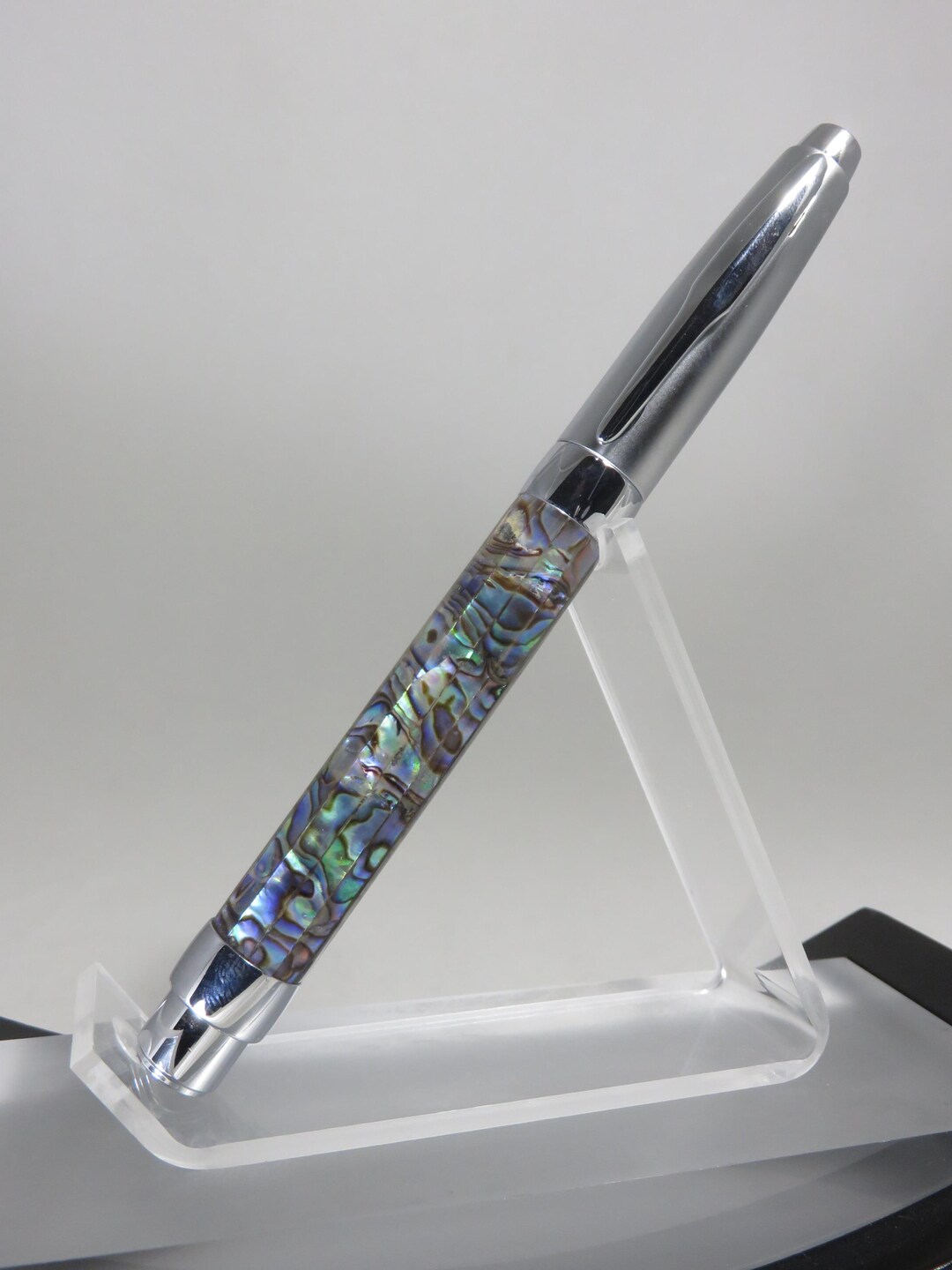 Rollerball Pen, "presimo" Style in Real Abalone Shell and Chrome and ...