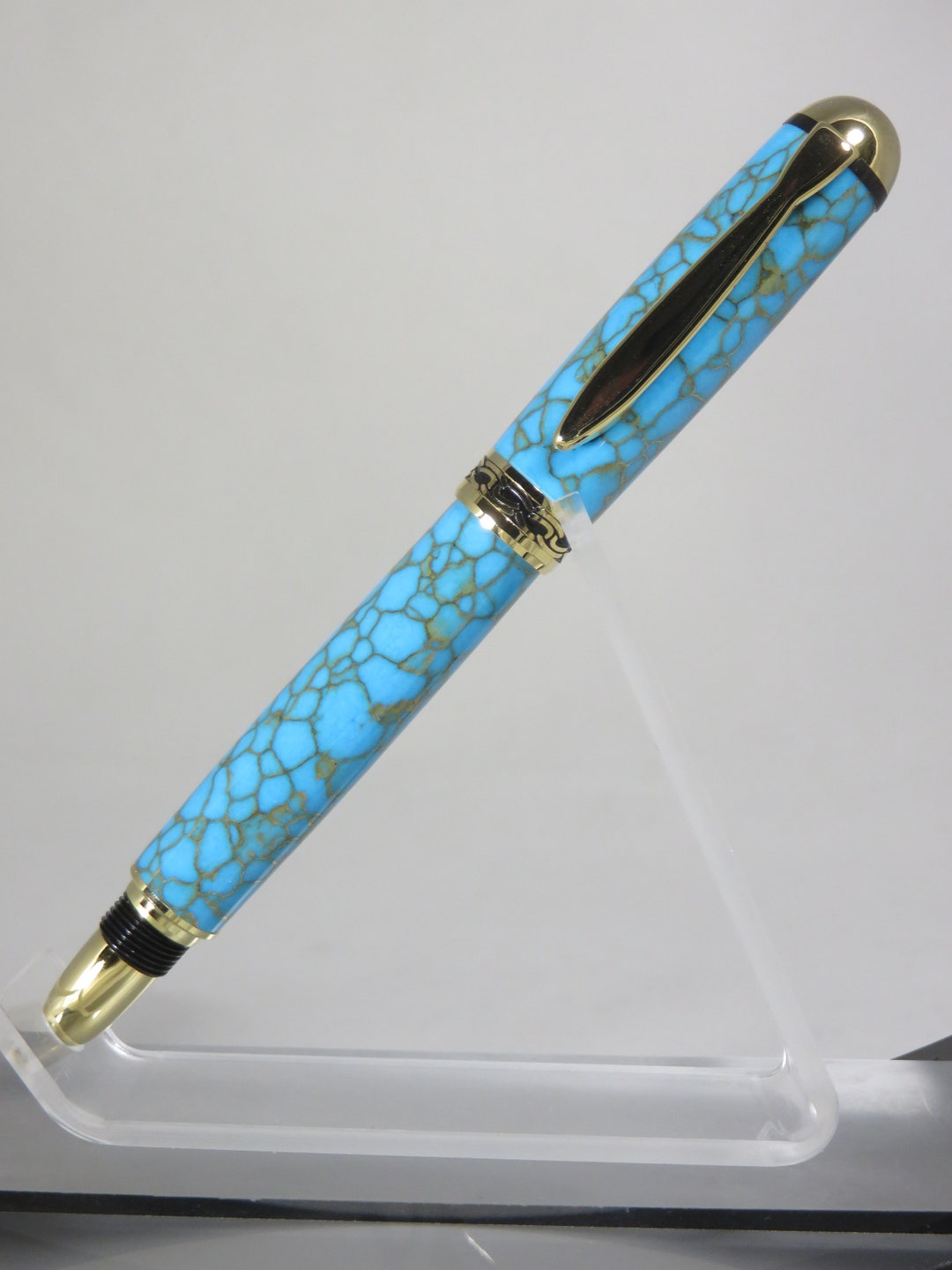 Rollerball Pen, sedona Style With a Body in Trustone Turquoise With ...
