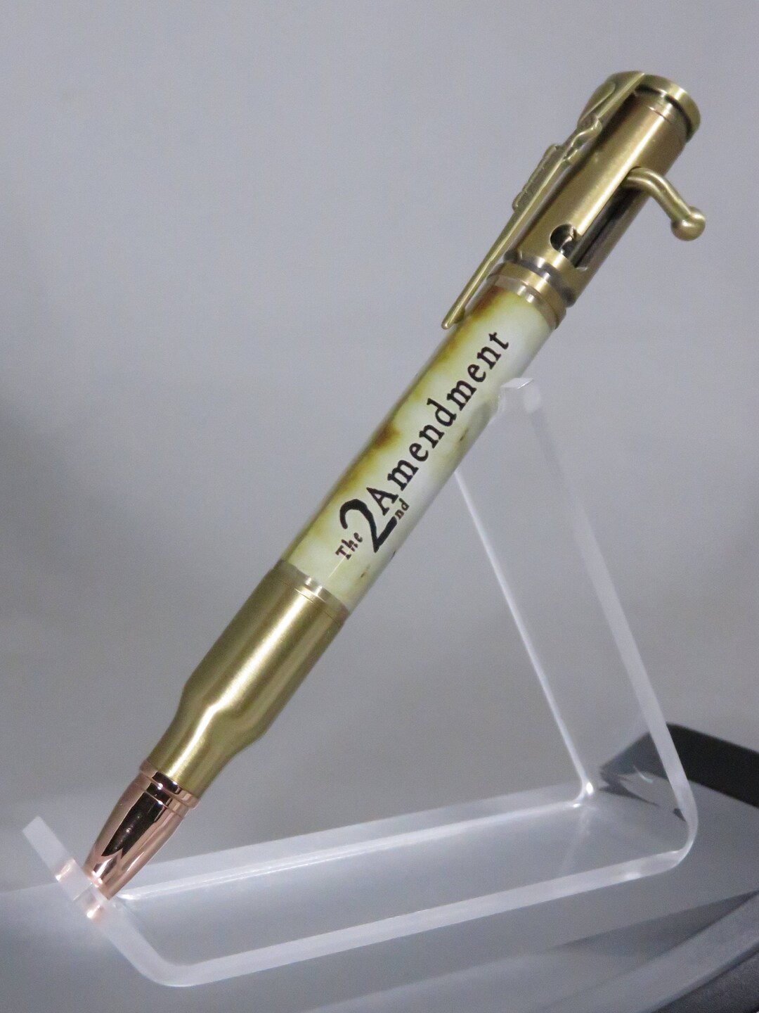 Bolt Action Rifle Ballpoint Pen With Image of the Entire 2nd Amendment ...