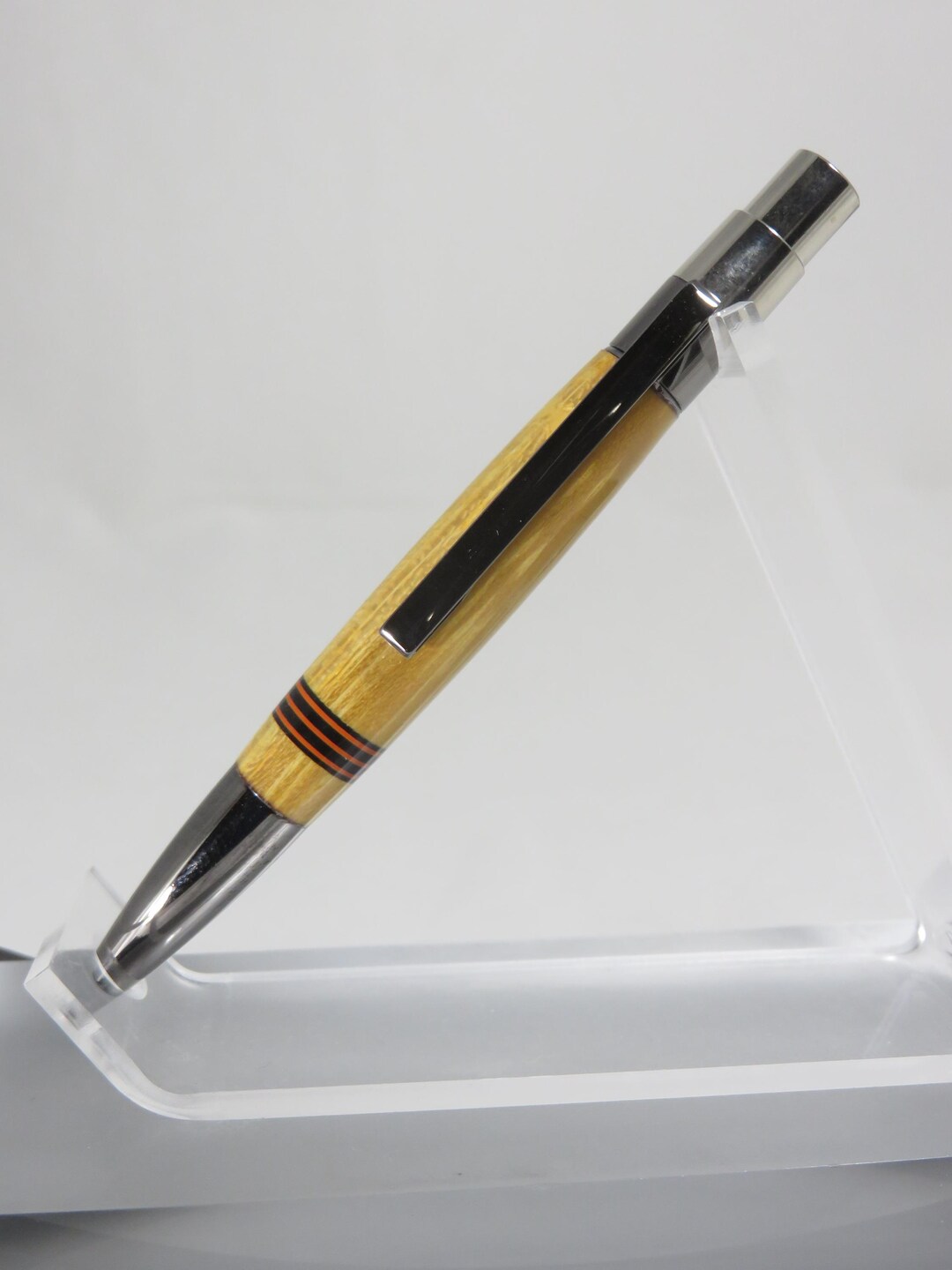 Short Ballpoint Pen, "dura Click Mini Edc" Style in Orange Osage Wood ...