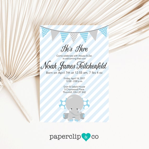 Welcome Baby Homemade Invitations