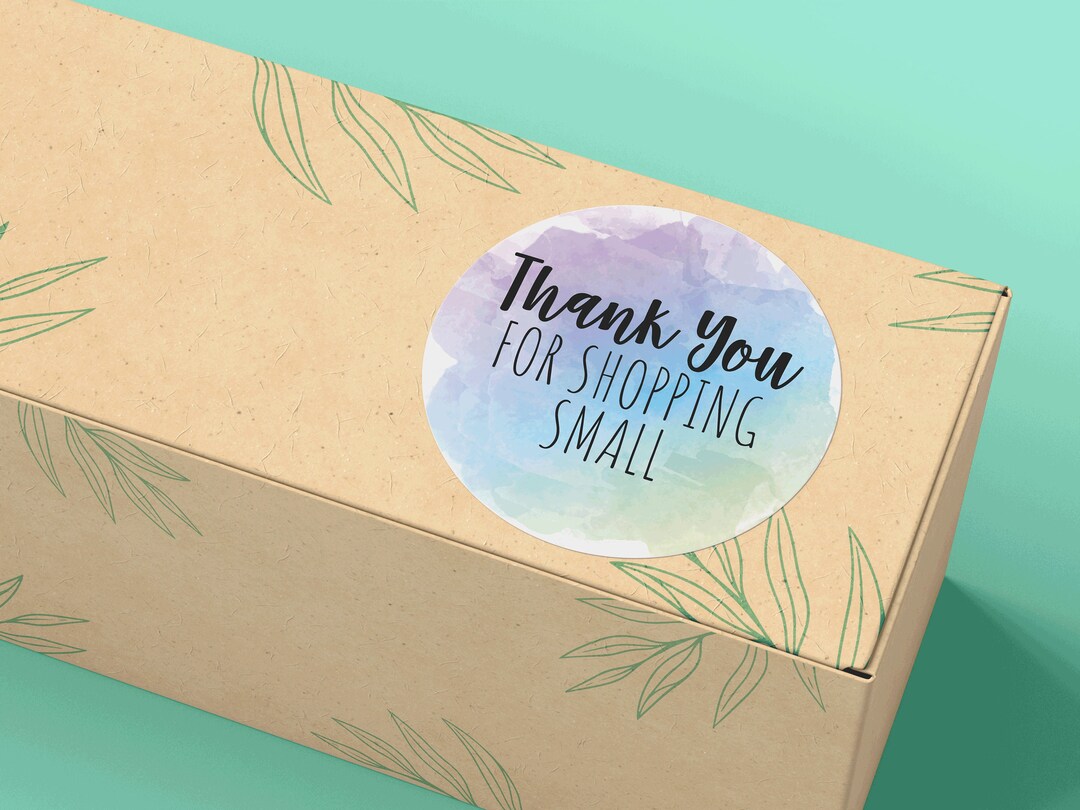 Thank You for Shopping Small Sticker Sheets, Watercolour Stickers ...