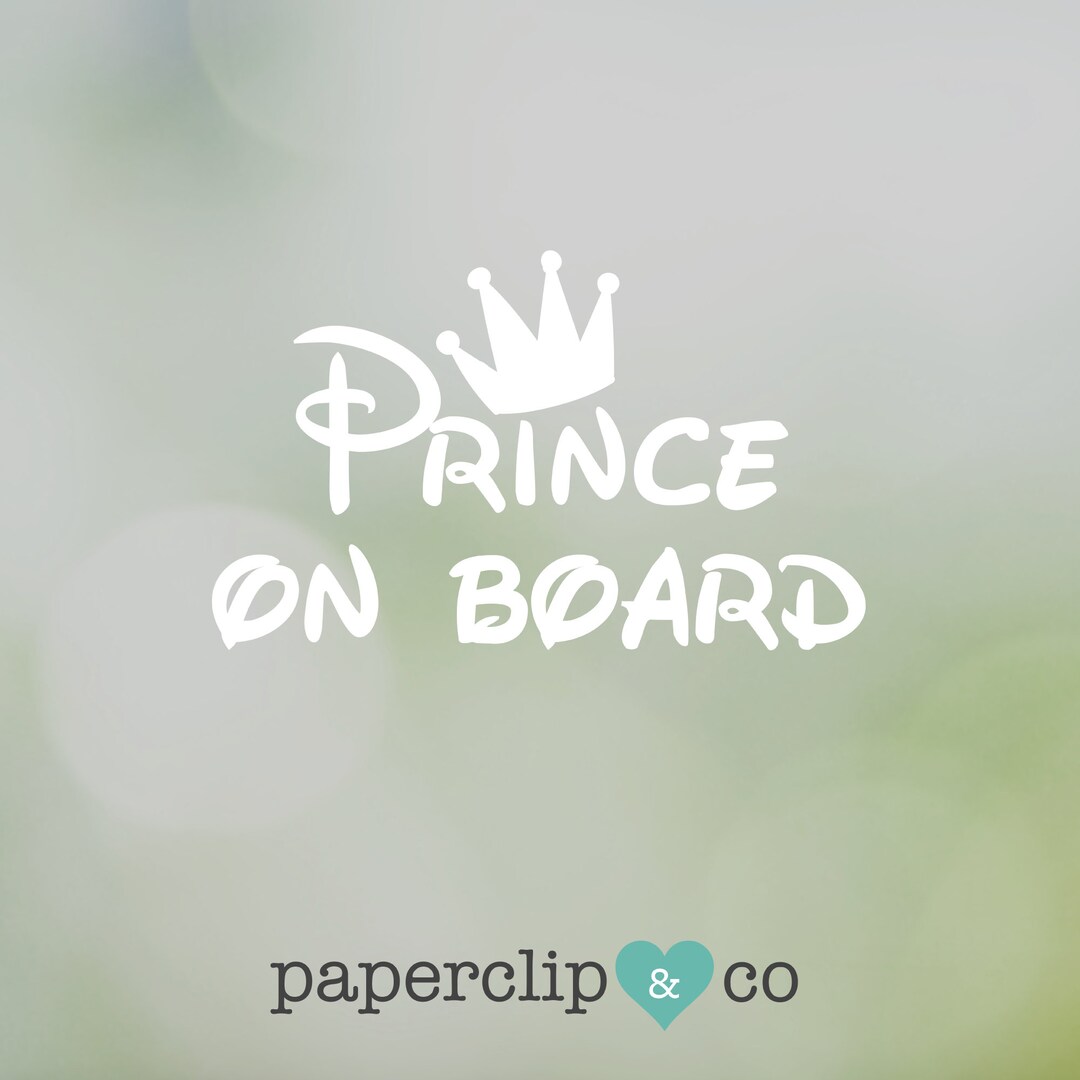 Prince on Board Car Decal, Crown, Baby on Board, Car Decals, Custom ...