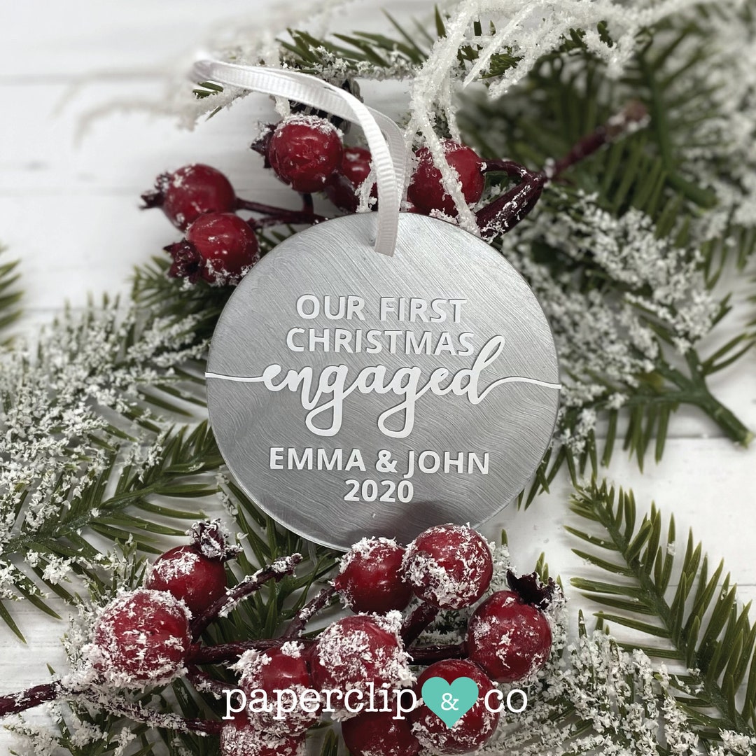 Our First Christmas Engaged Christmas Ornament, Engaged Christmas ...