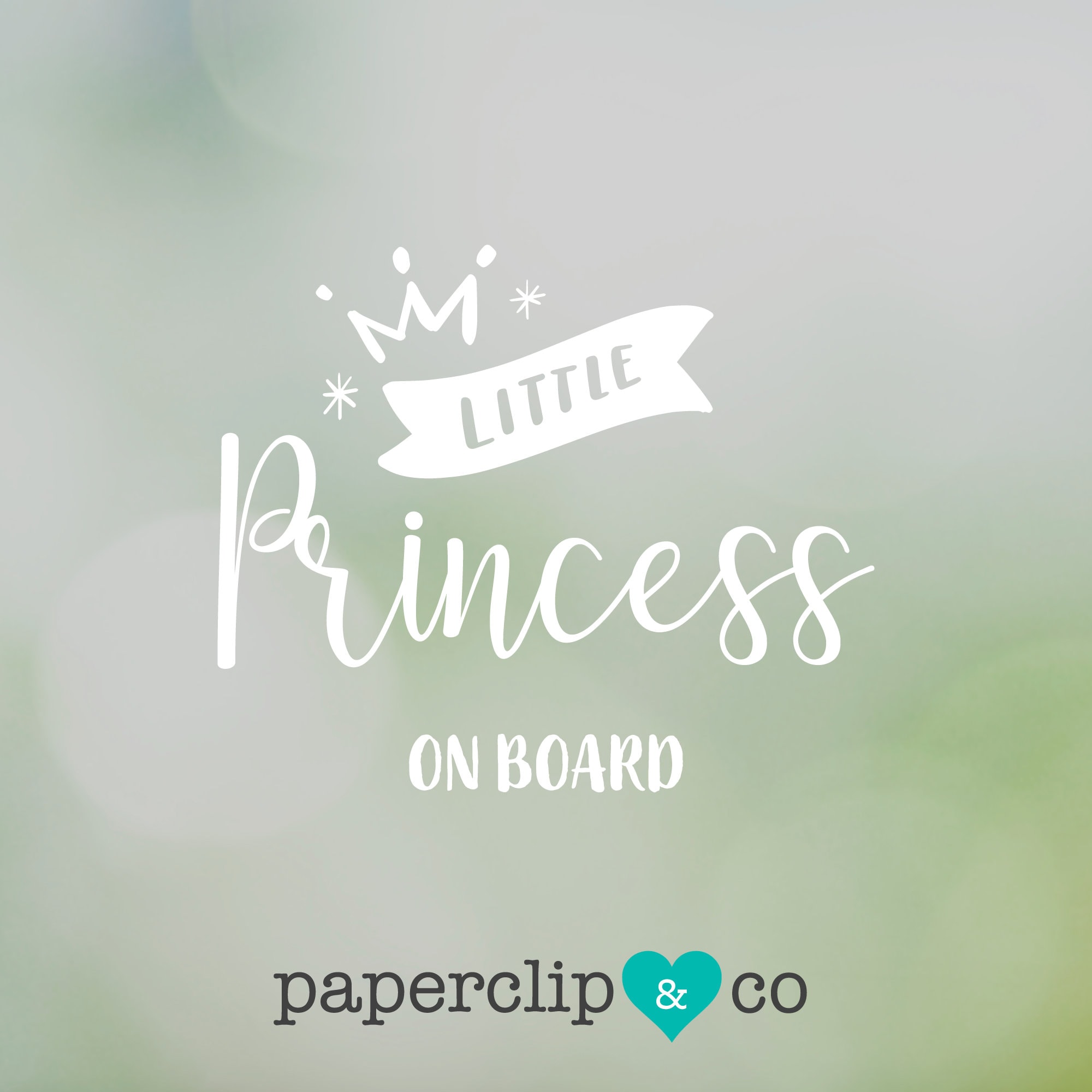 Little Princess on Board Car Decal Baby on Board Car Decals - Etsy
