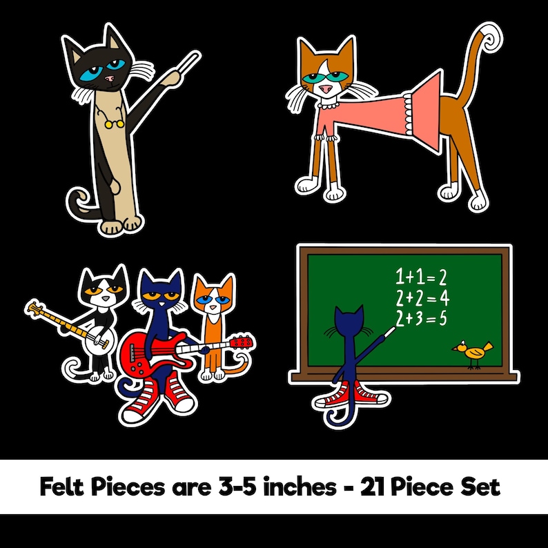 Pete the Cat Rocking in My School Shoes Felt Story Set - Etsy