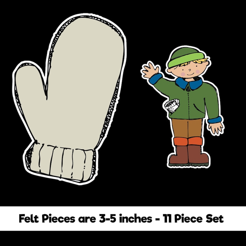The Mitten Felt Story Set - Etsy
